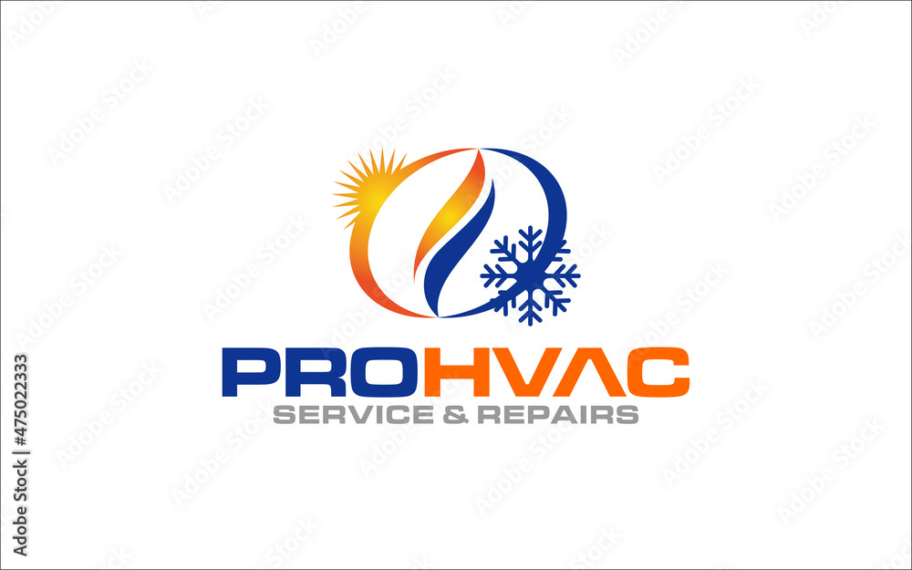 Illustration graphic vector of heating and cooling repair service Logo ...