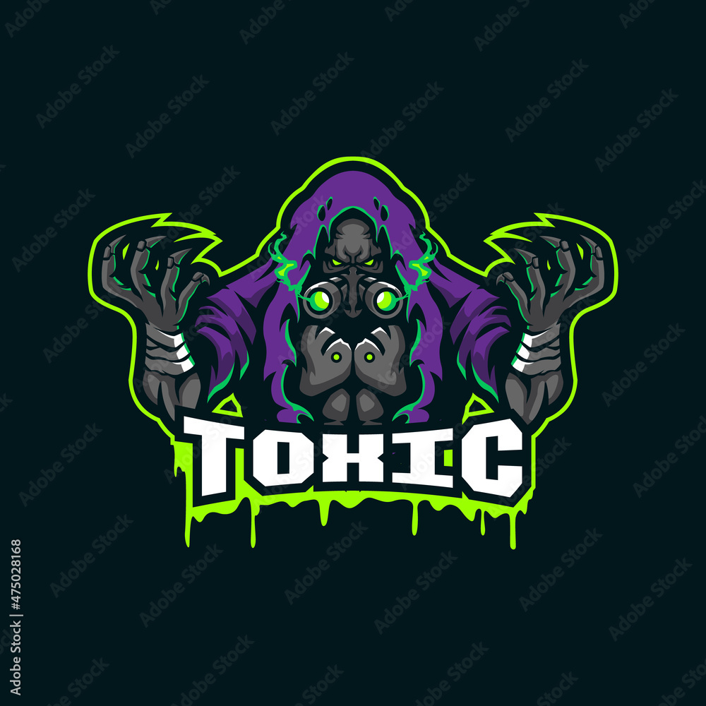 Toxic mascot logo design vector with modern illustration concept style ...