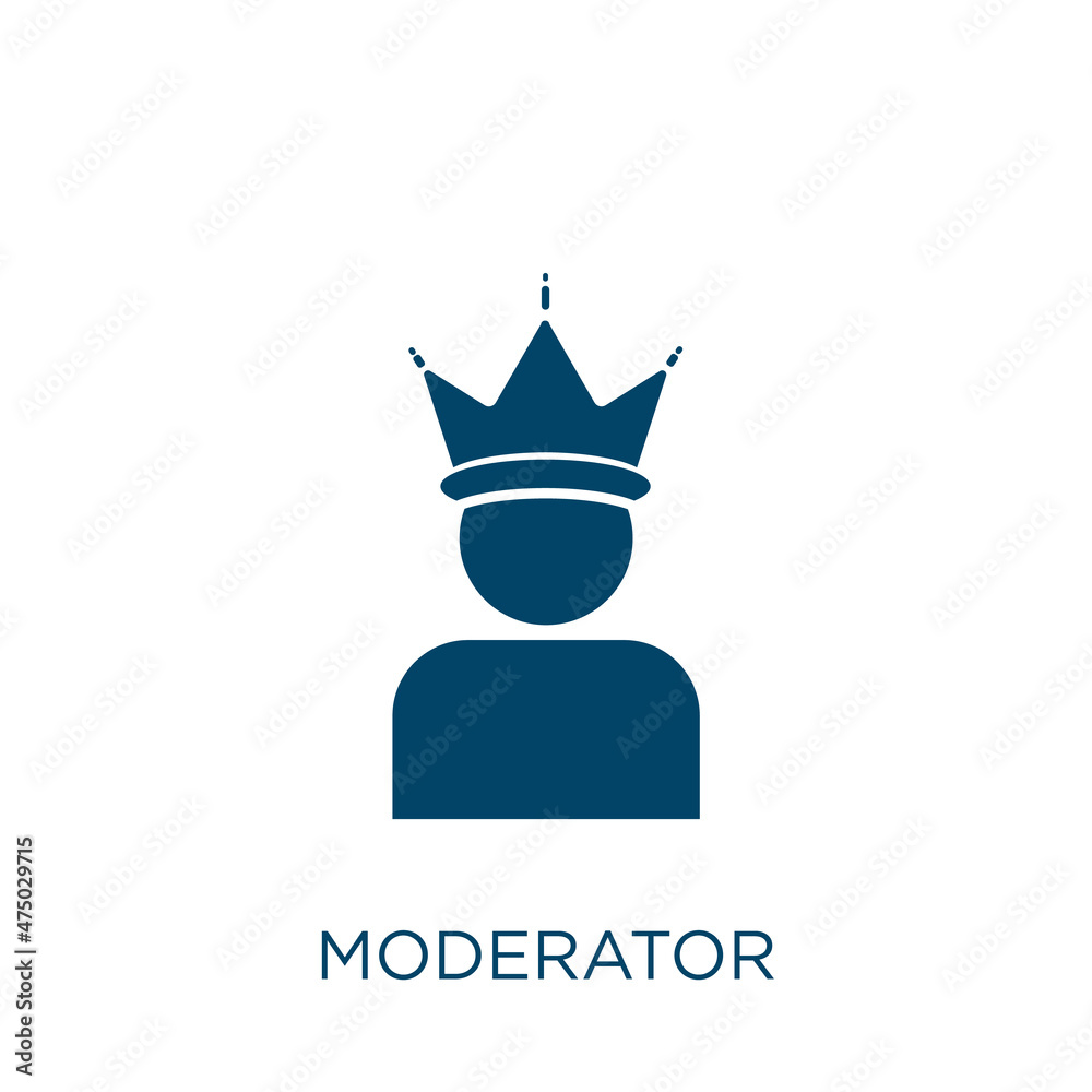 moderator vector icon. moderate filled flat symbol for mobile concept ...