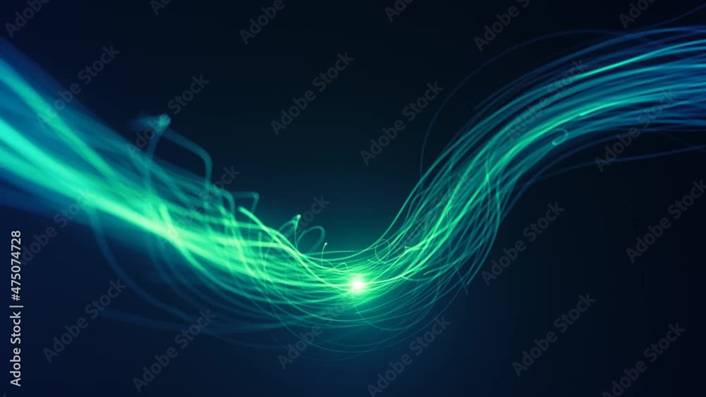 Abstract Slow Motion Swirling Strings Particles Background Loop/ 4k ...