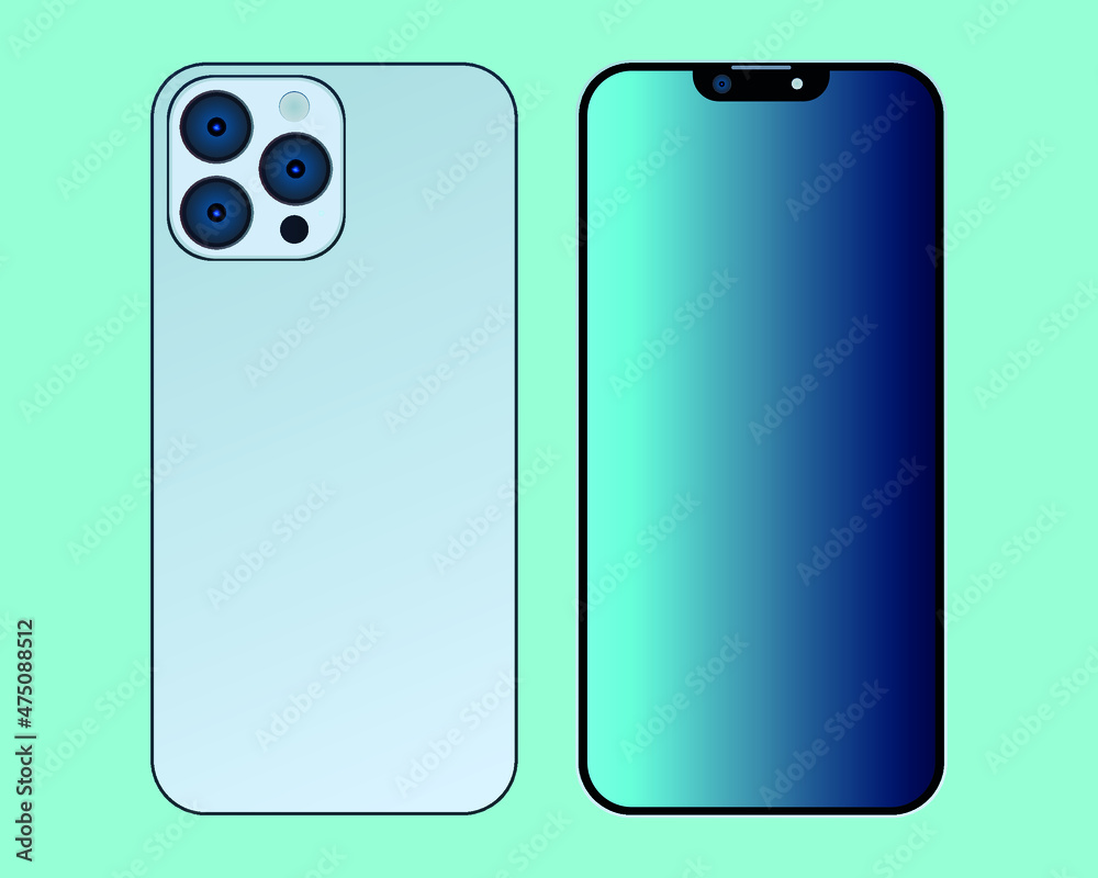 Mobile phone iPhone 13 pro max vector design Stock Vector | Adobe Stock
