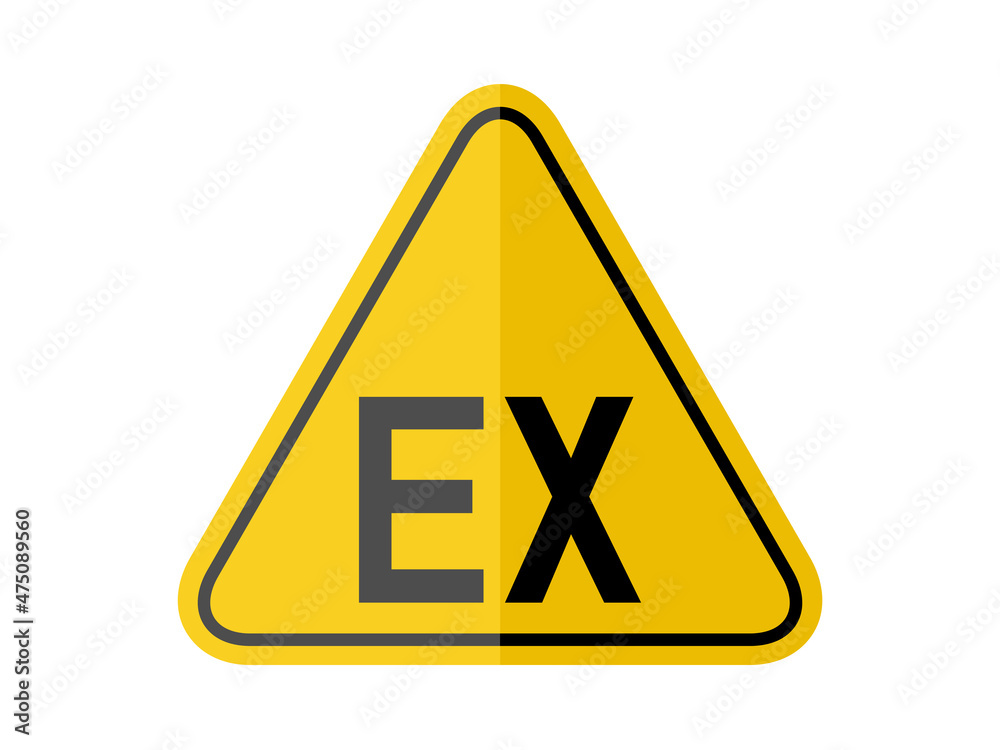 isolated watch out explosive risk area zone, common hazardous symbols ...