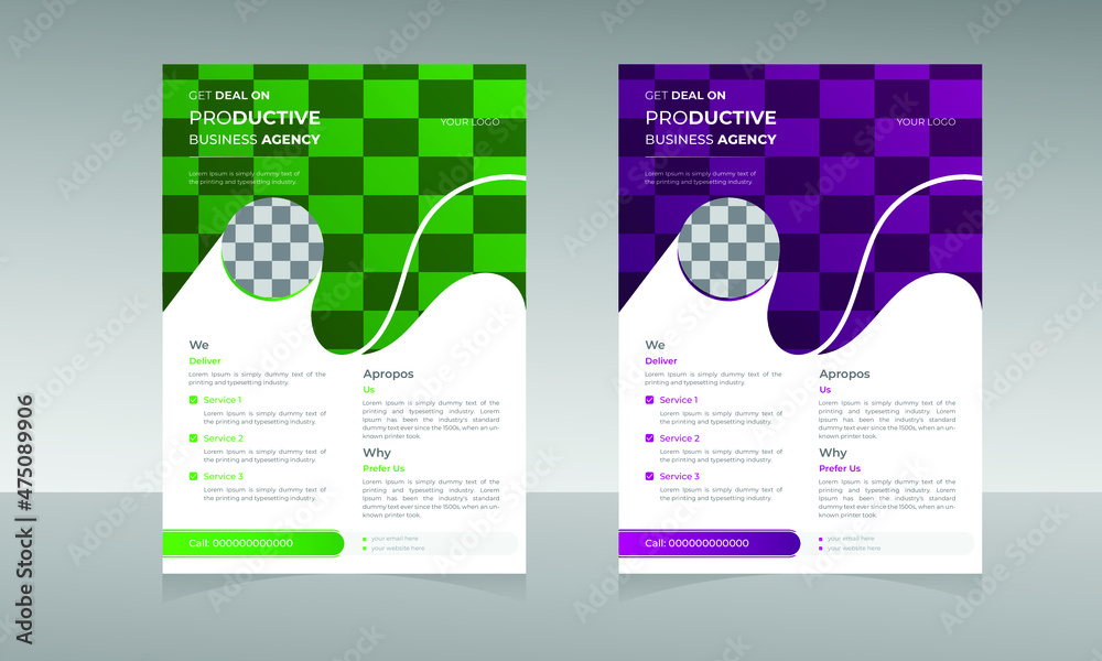 Modern business flyer template in A4 size. A4 Corporate and Modern ...