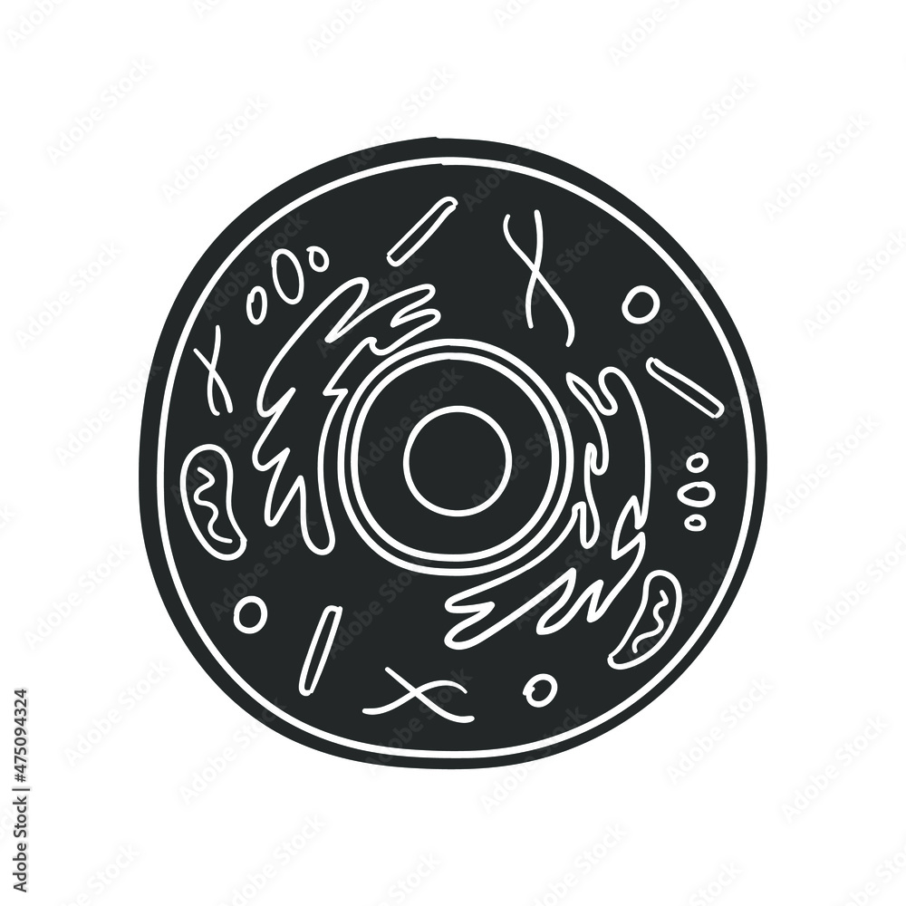 Cell Icon Silhouette Illustration. Molecular Genetic Vector Graphic ...