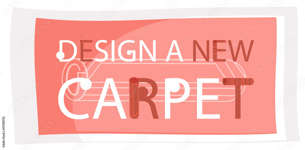 Design a new carpet flat vector banner, isolated on white background ...