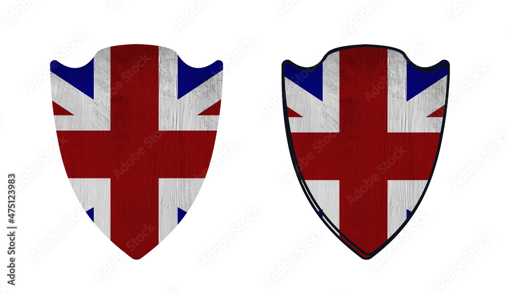 World countries. Shield symbol in colors of national flag. United ...