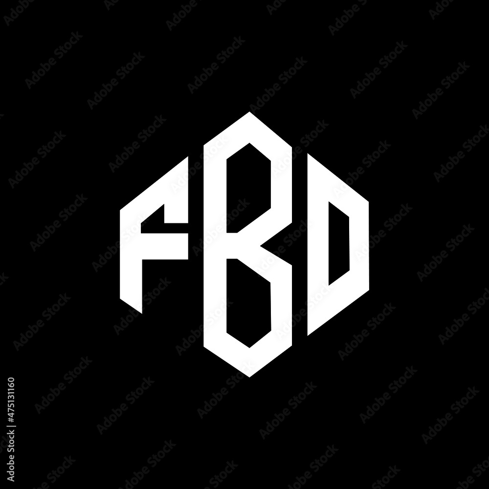 FBO letter logo design with polygon shape. FBO polygon and cube shape ...