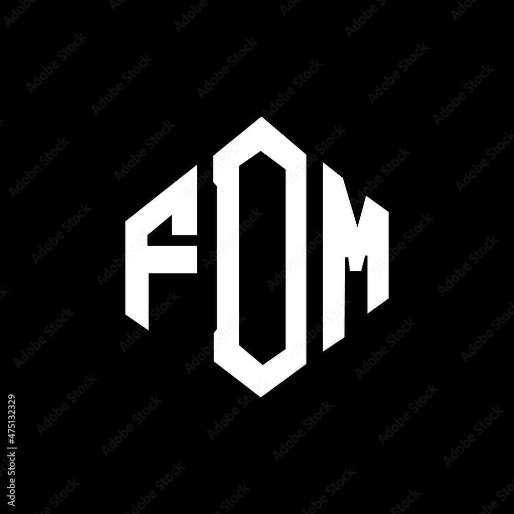FDM letter logo design with polygon shape. FDM polygon and cube shape logo design. FDM hexagon ...