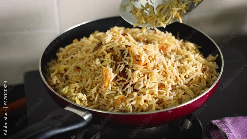 Arabic chicken Manthi mandi cooked meat Basmati rice with Masala spice ...