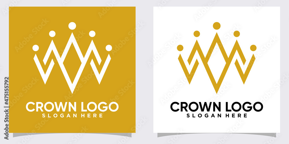 modern crown logo design with creative concept Stock Vector | Adobe Stock
