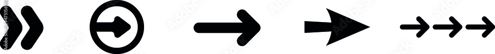 Full Arrow Icons Set Black | Arrow Collection | Simple Arrow Set ...
