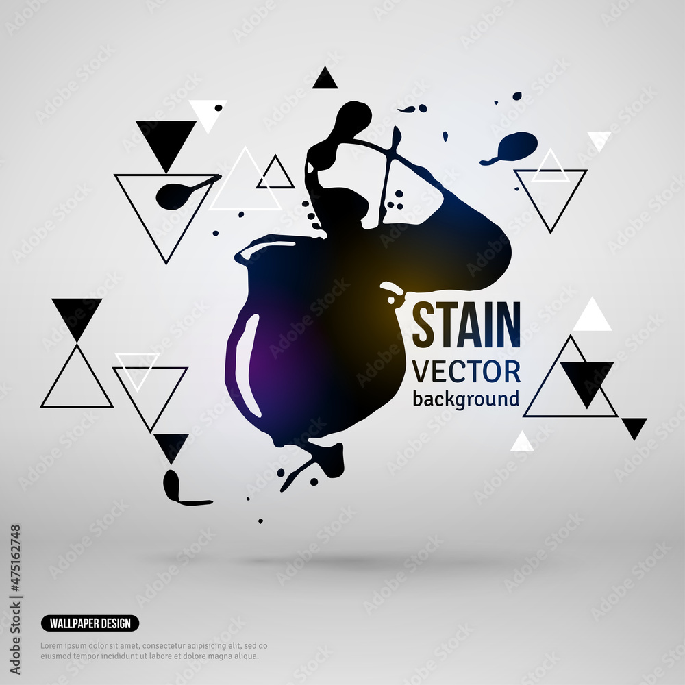 Splatter Paint Banner. Vector Illustration. Black Painted Background ...