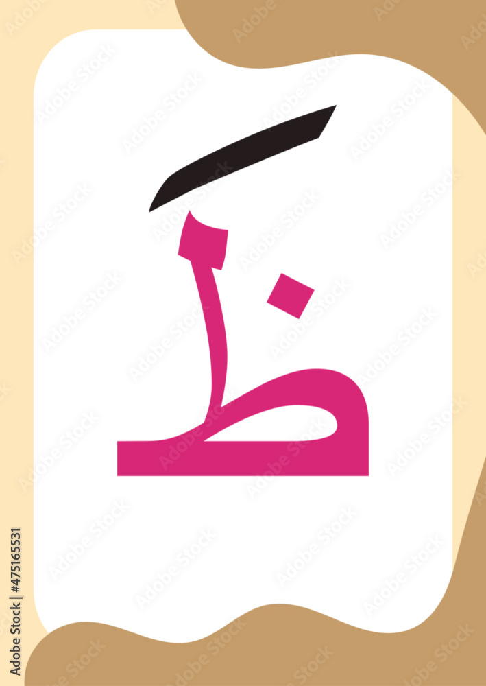 Dzho or Dzha Fathah - Flashcards of basic Arabic letters or hijaiyah ...