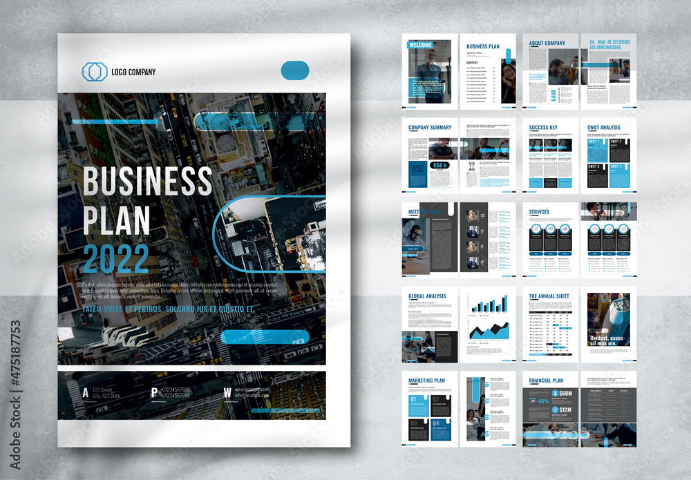 Business Plan Layout Stock Template | Adobe Stock