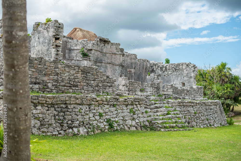 Poster Tulum Archaeological Zone ancient ruins near Cancun, Mexico ...