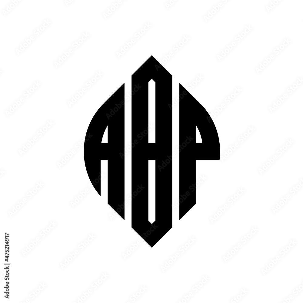 ABP circle letter logo design with circle and ellipse shape. ABP ...