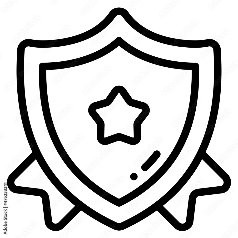 badge outline icon Stock Vector | Adobe Stock
