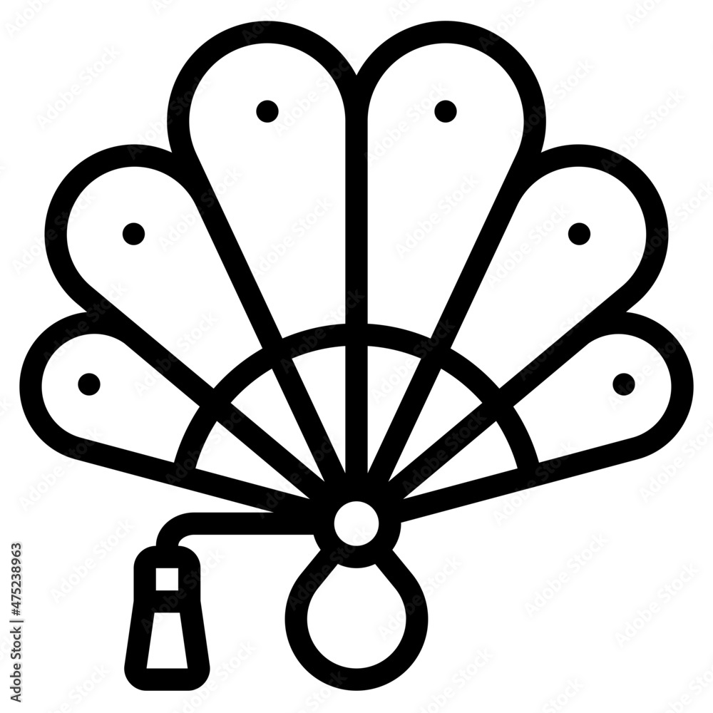 fan outline icon Stock Vector | Adobe Stock
