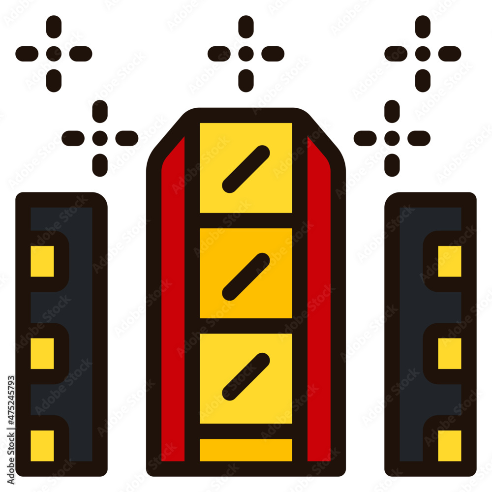 times square filled outline icon Stock Vector | Adobe Stock