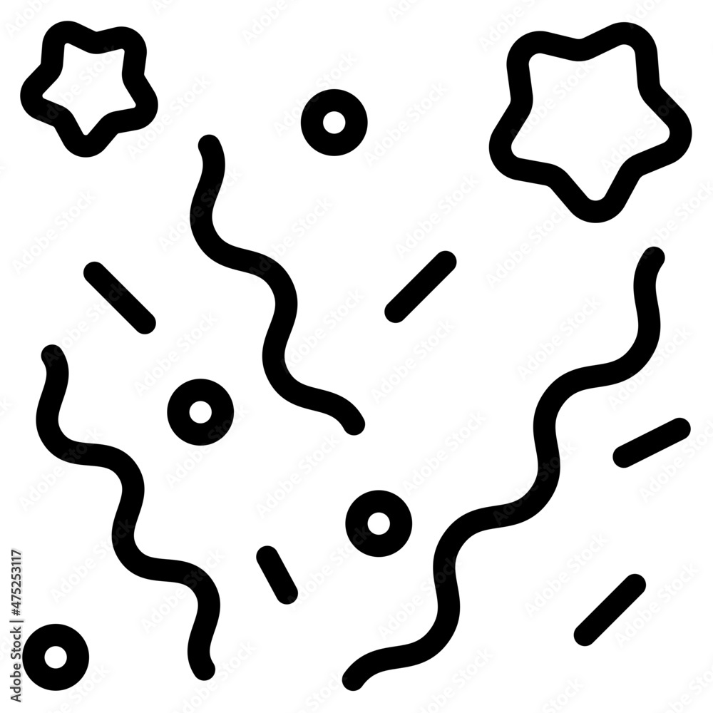 sparkle confetti outline icon Stock Vector | Adobe Stock