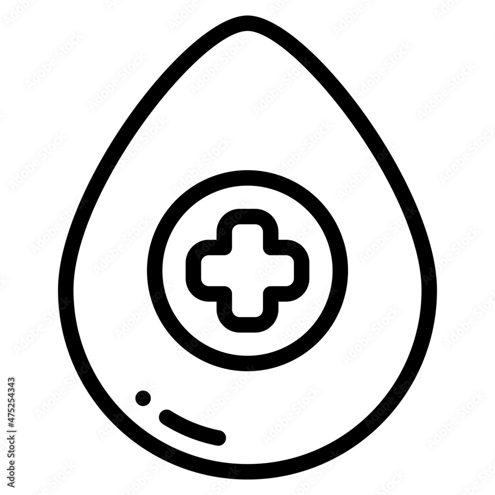 blood drop outline icon Stock Vector | Adobe Stock