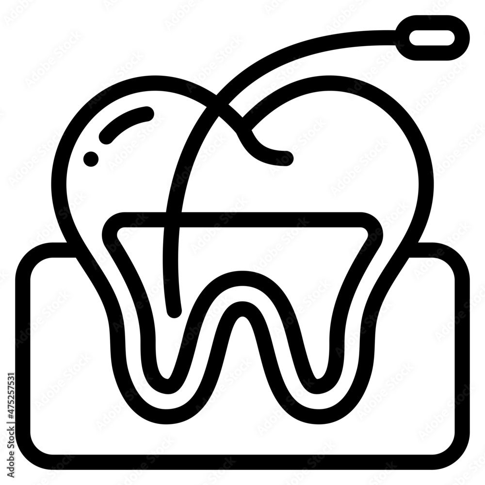 root canal outline icon Stock Vector | Adobe Stock