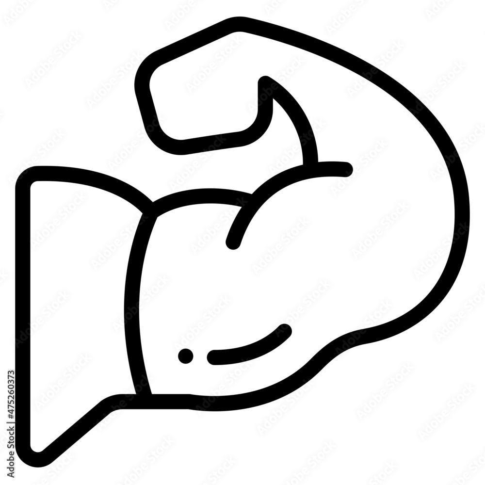 muscle outline icon Stock Vector | Adobe Stock