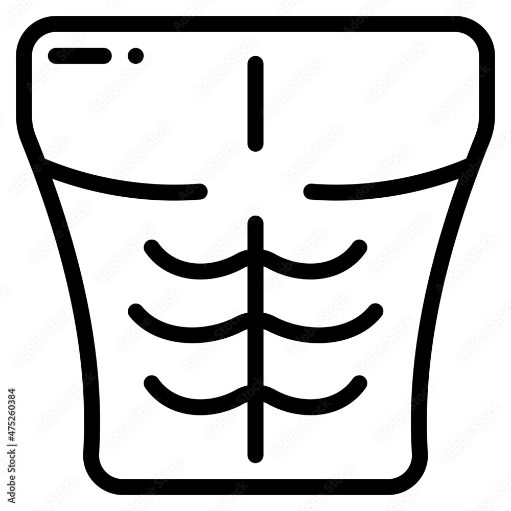 six pack outline icon Stock Vector | Adobe Stock
