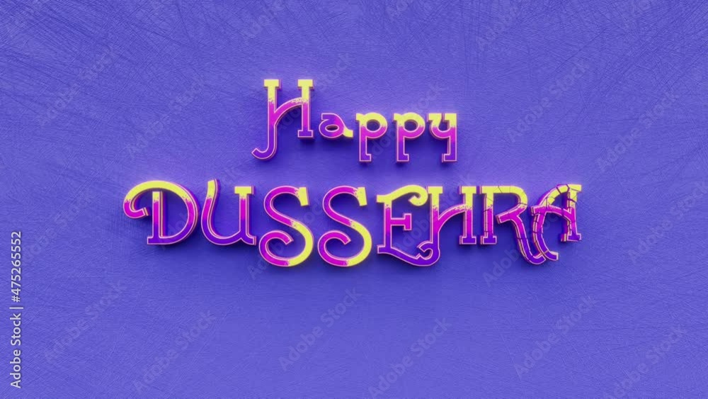Happy Dussehra text inscription, Vijaya Dashami, Dasara, or Dashain and ...