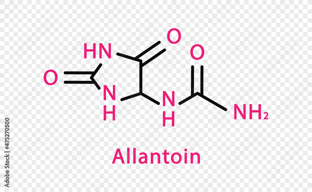 Allantoin chemical formula. Allantoin structural chemical formula ...