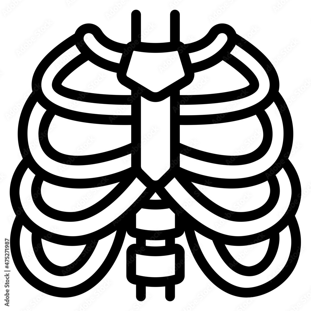 thorax outline icon Stock Vector | Adobe Stock