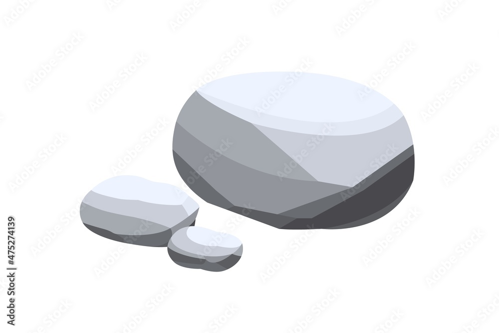 Polygonal boulder stone and small rock pieces. Big solid cobbles ...