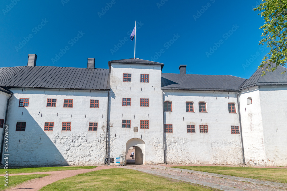 Entrance to Turku Castle (Turun Linna), large medieval castle in Turku ...