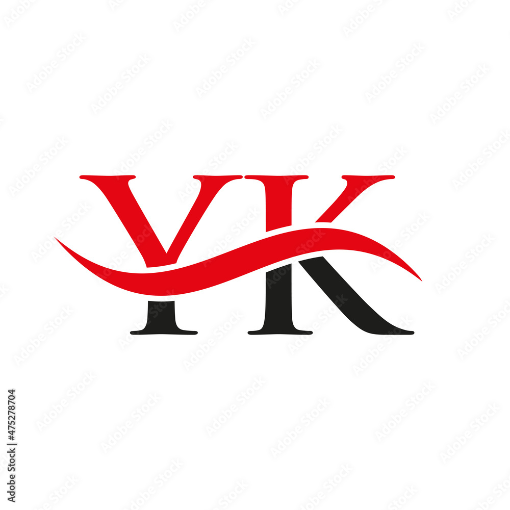 Letter YK Logo Design Template. YK, Y K Letter Logo Modern, Flat ...