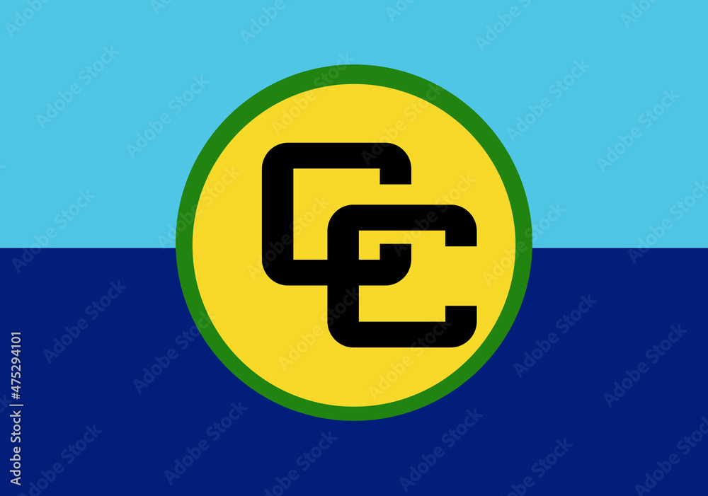 Image of the flag of Caribbean Community, a symbol of the country and ...
