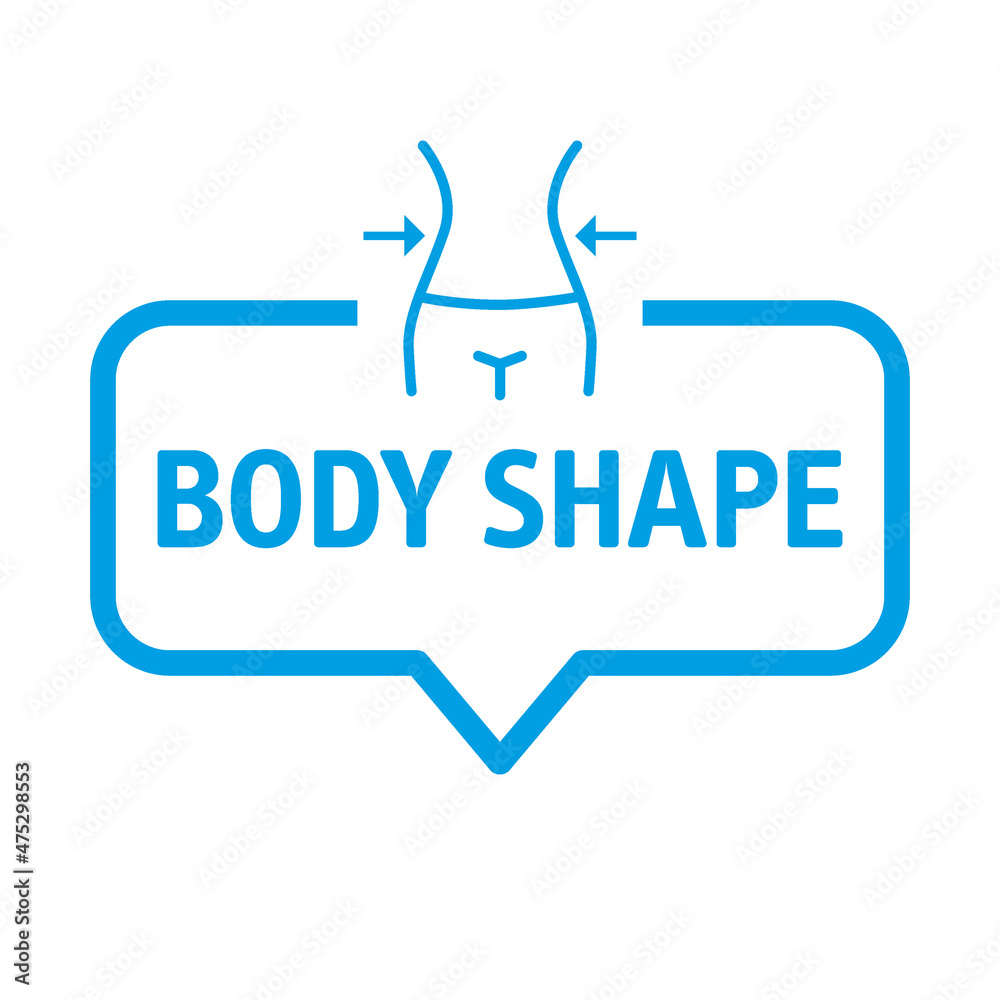 speech bubble woman body shapes vector illustration Stock Vector ...
