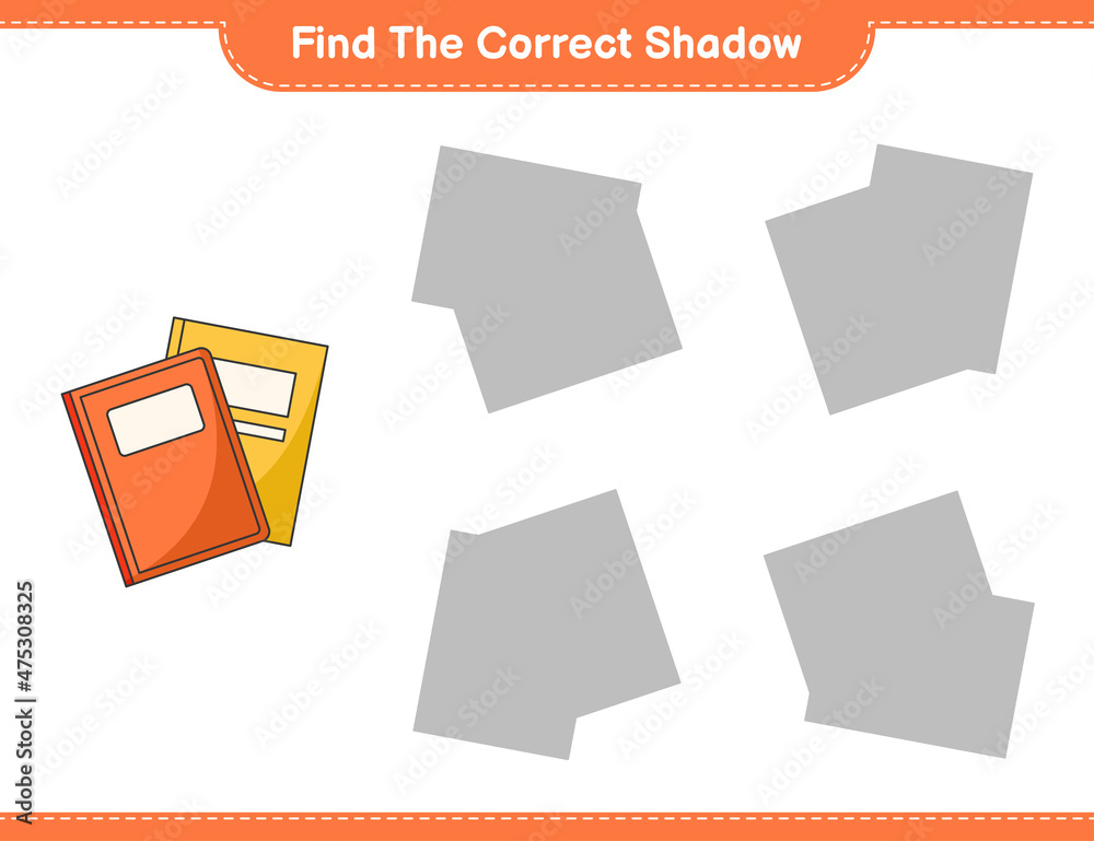Find the correct shadow. Find and match the correct shadow of Book ...