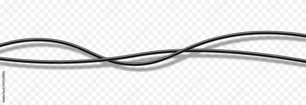 Vetor de Realistic vector isolated wires. PNG wires, intertwined png ...