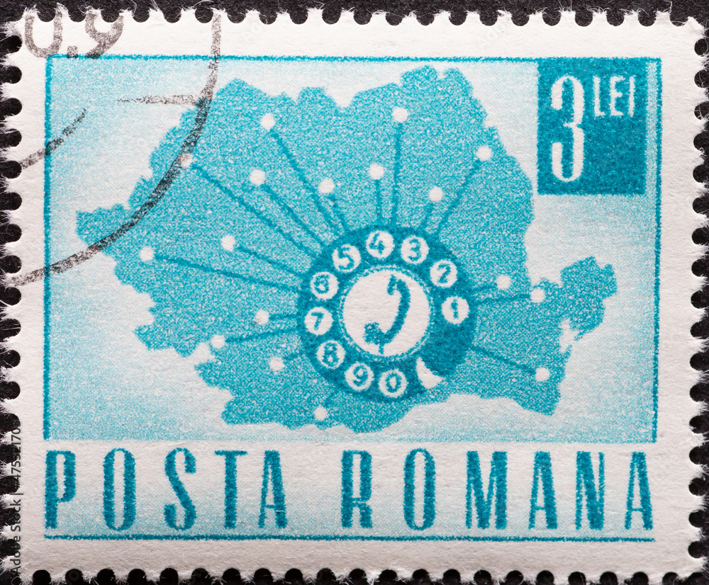 Romania - circa 1967: A post stamp printed in Romania showing a ...
