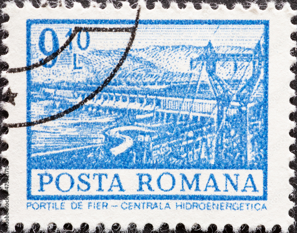 Romania - circa 1972: A post stamp printed in Romania showing the Iron ...