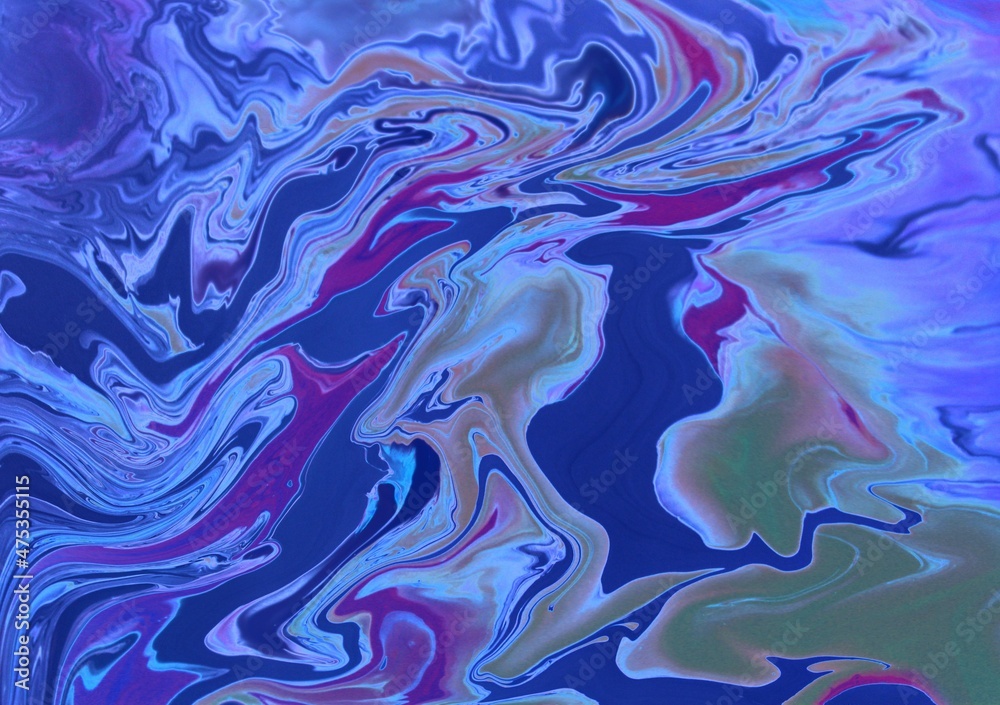 Blue marble background. Acrylic texture with marble pattern. Mixing ...