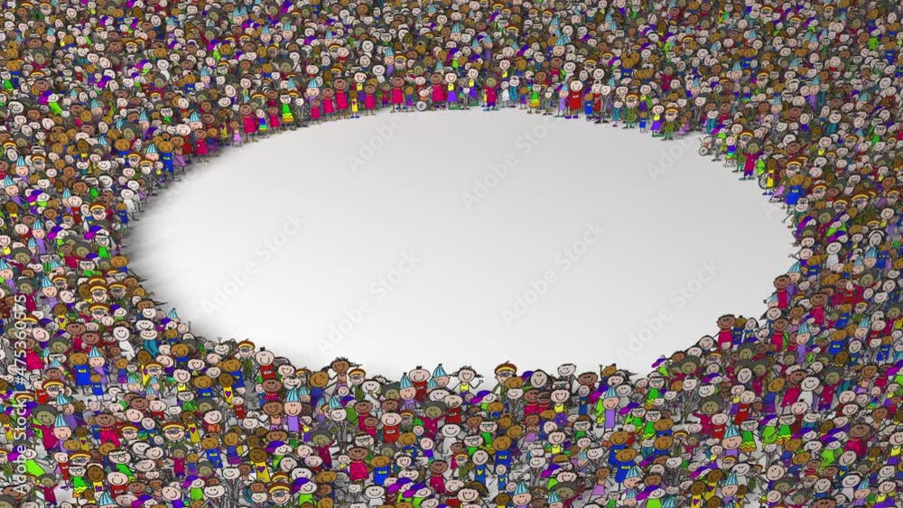 The crowd of characters creates an elliptical space for your lettering ...