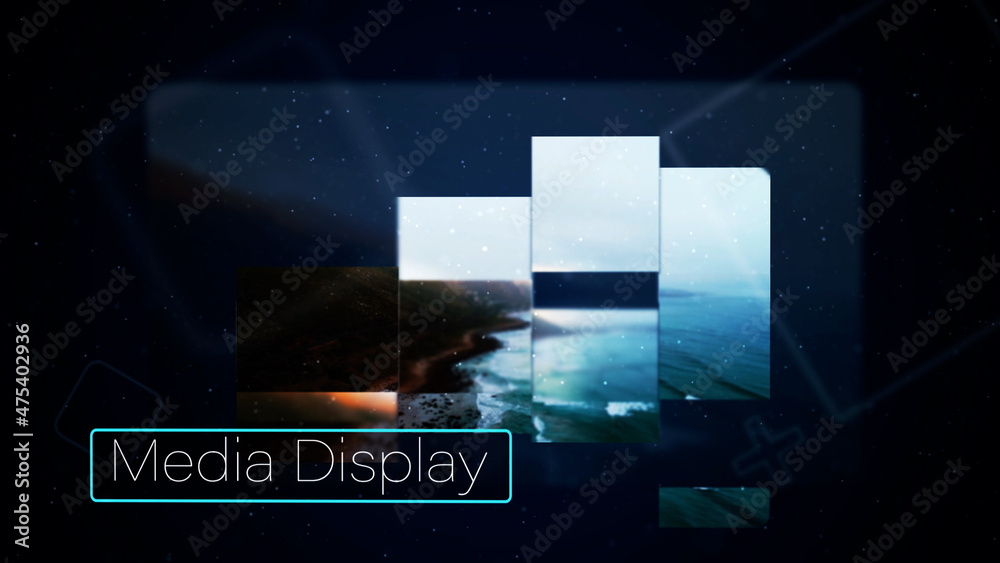 Atmospheric Particle Dust with Media Display Stock Template | Adobe Stock