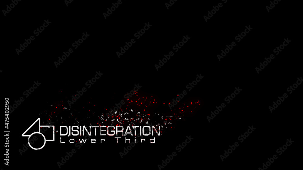 Disintegration Logo Lower Third Stock Template | Adobe Stock
