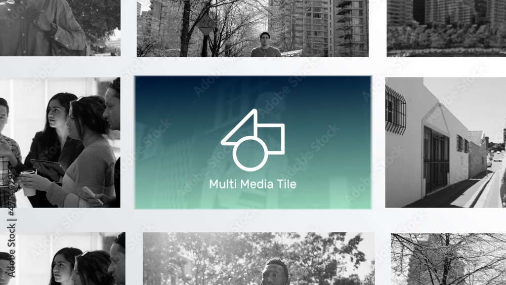 Multi Media Tile Transition Stock Template | Adobe Stock