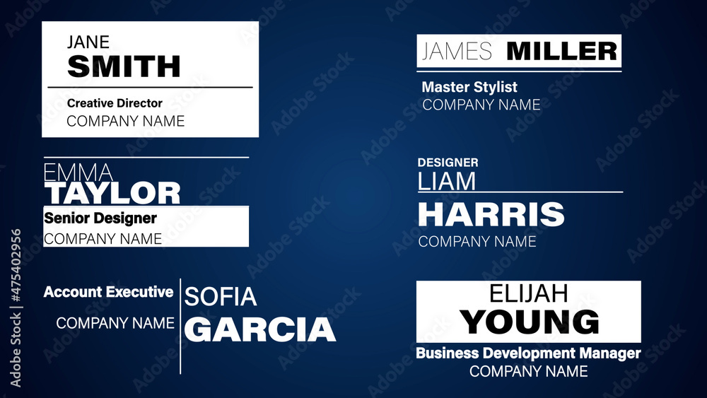 Minimal Business Card Title Overlay Stock Template | Adobe Stock