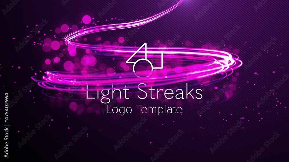 Light Streaks Logo Title Stock Template | Adobe Stock