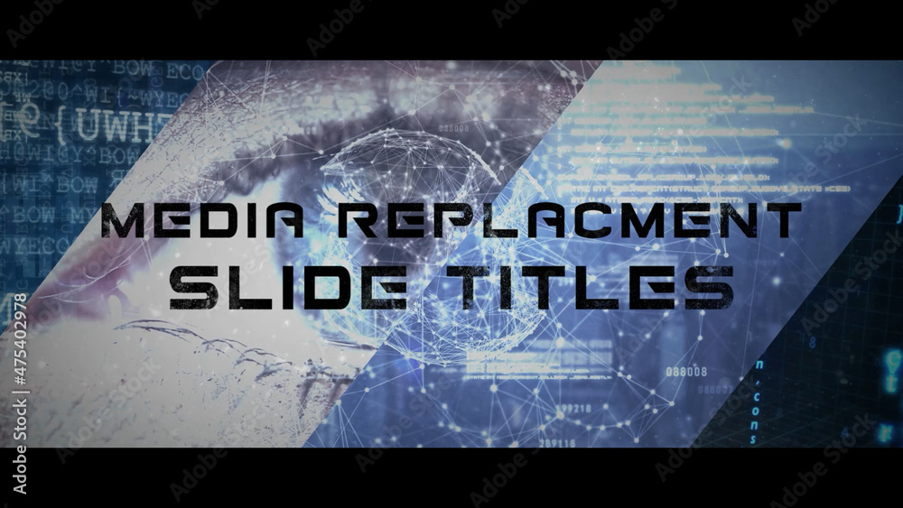 Multimedia Replacement Slide Titles Stock Template | Adobe Stock