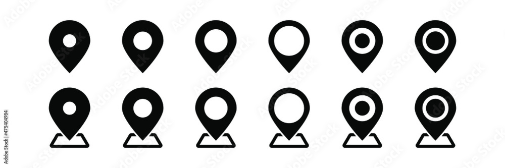 Maps pin. Location map icon. Modern map markers. location pin sign ...