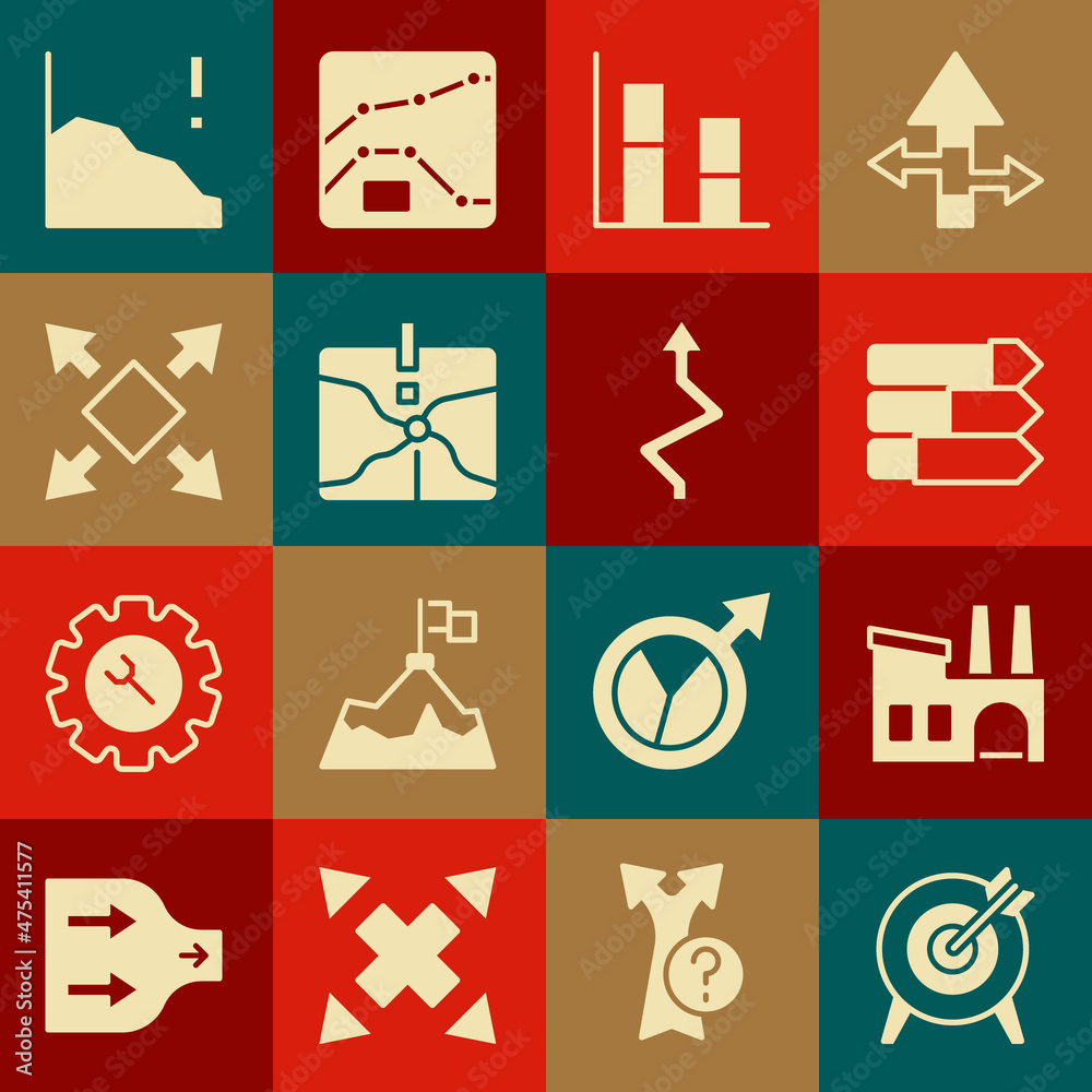 Set Target, Factory, Pie chart infographic, Graph, chart, diagram ... Set Target, Factory, Pie chart infographic, Graph, chart, diagram ...